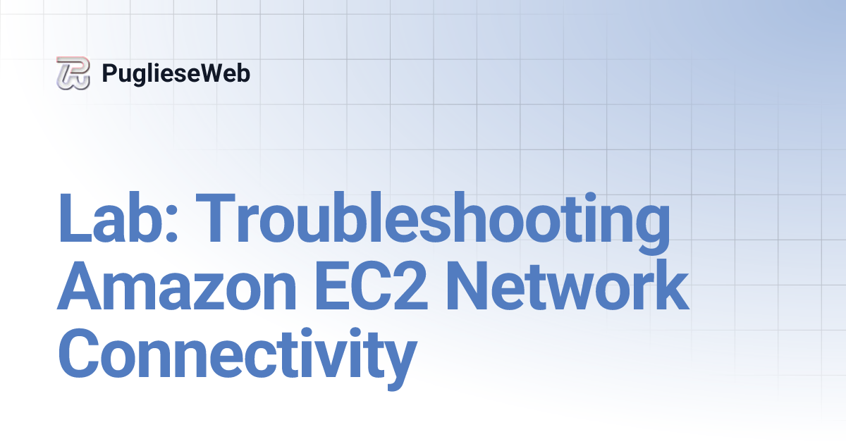 Lab: Troubleshooting Amazon EC2 Network Connectivity | PuglieseWeb