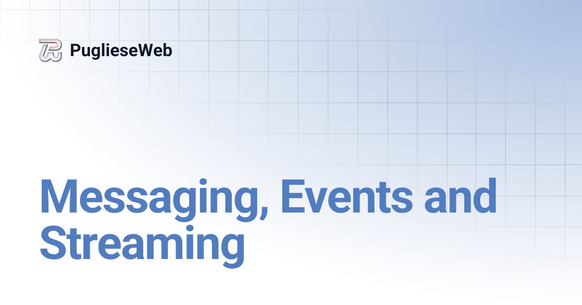 Messaging, Events and Streaming | PuglieseWeb