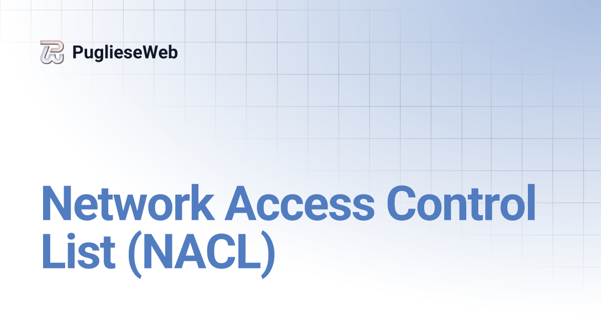 Network Access Control List (NACL) | PuglieseWeb